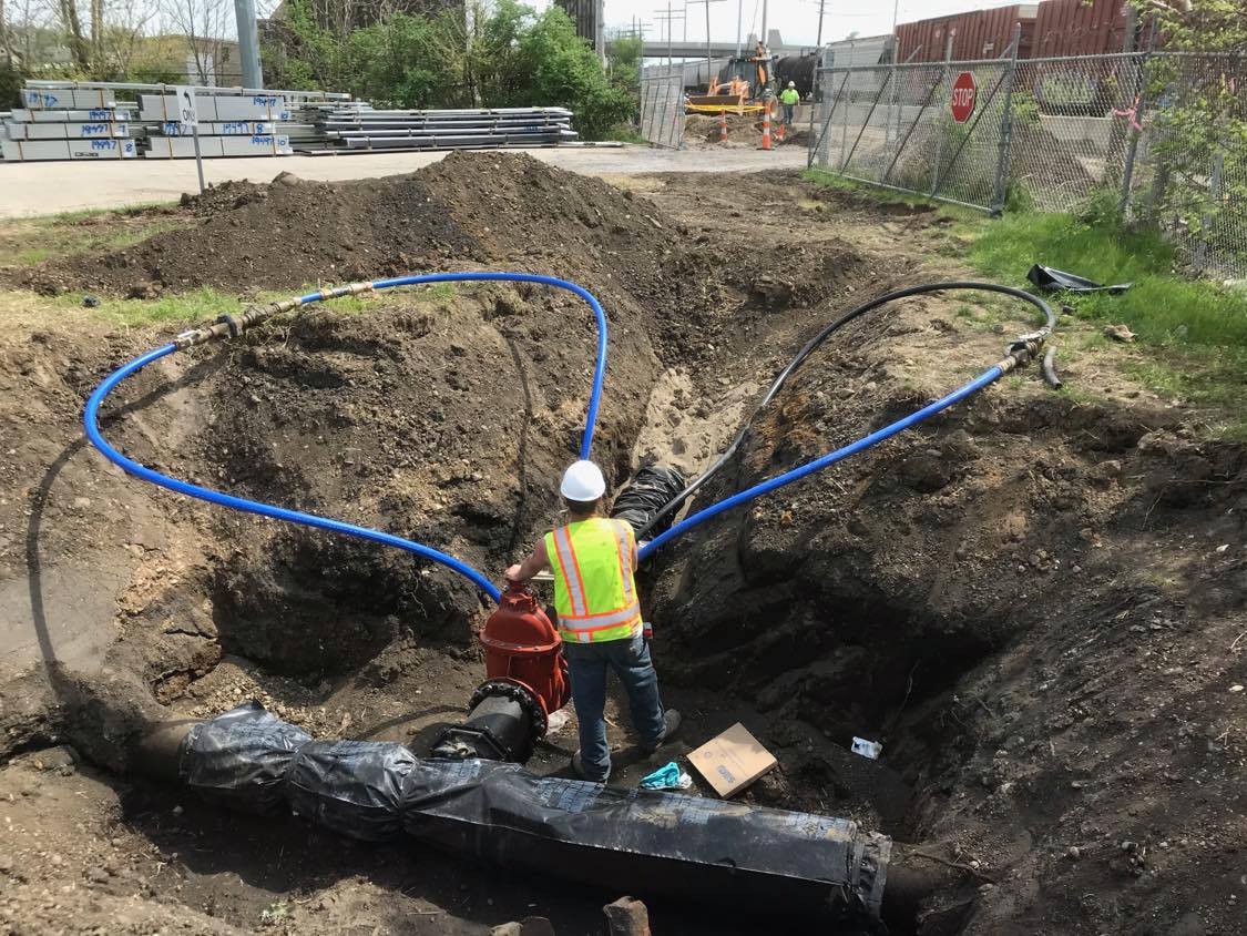 Loading and Testing of a New Water Main - Curry & Sons Construction