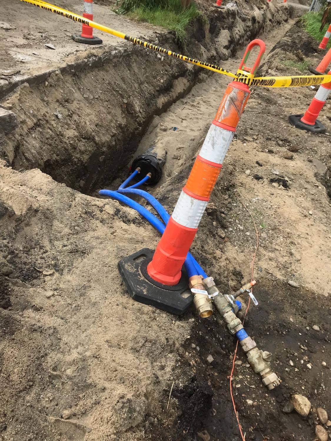 Loading and Testing of a New Water Main - Curry & Sons Construction